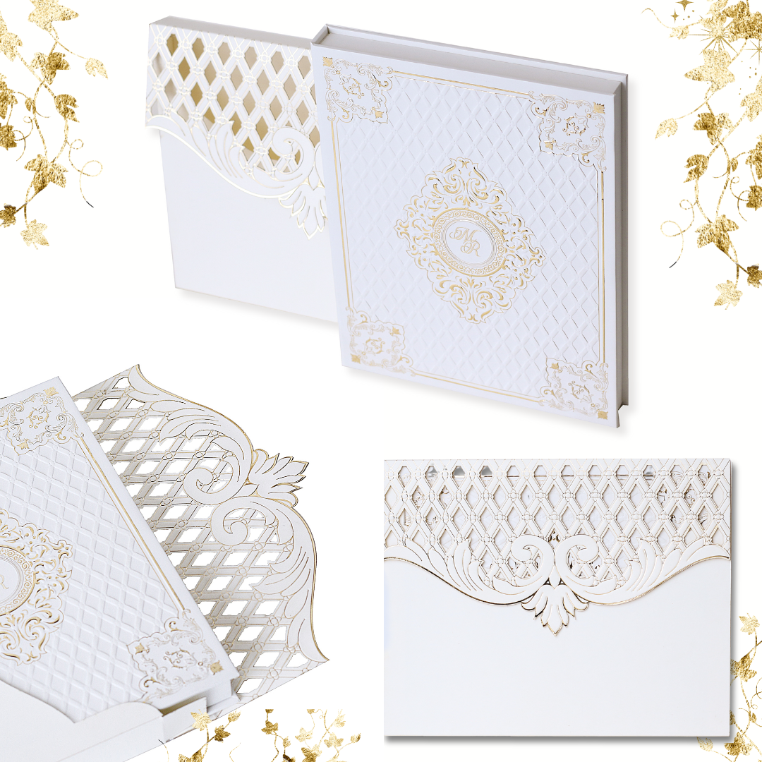 Classic White Wedding Invitation – Upani