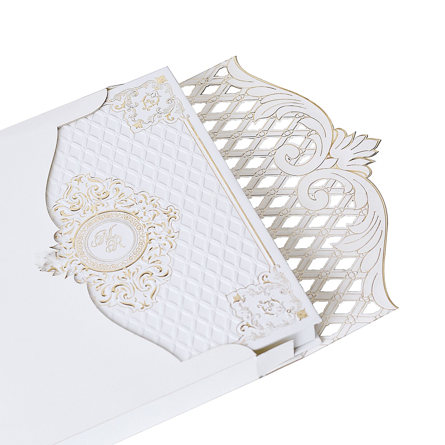 Classic White Wedding Invitation – Upani