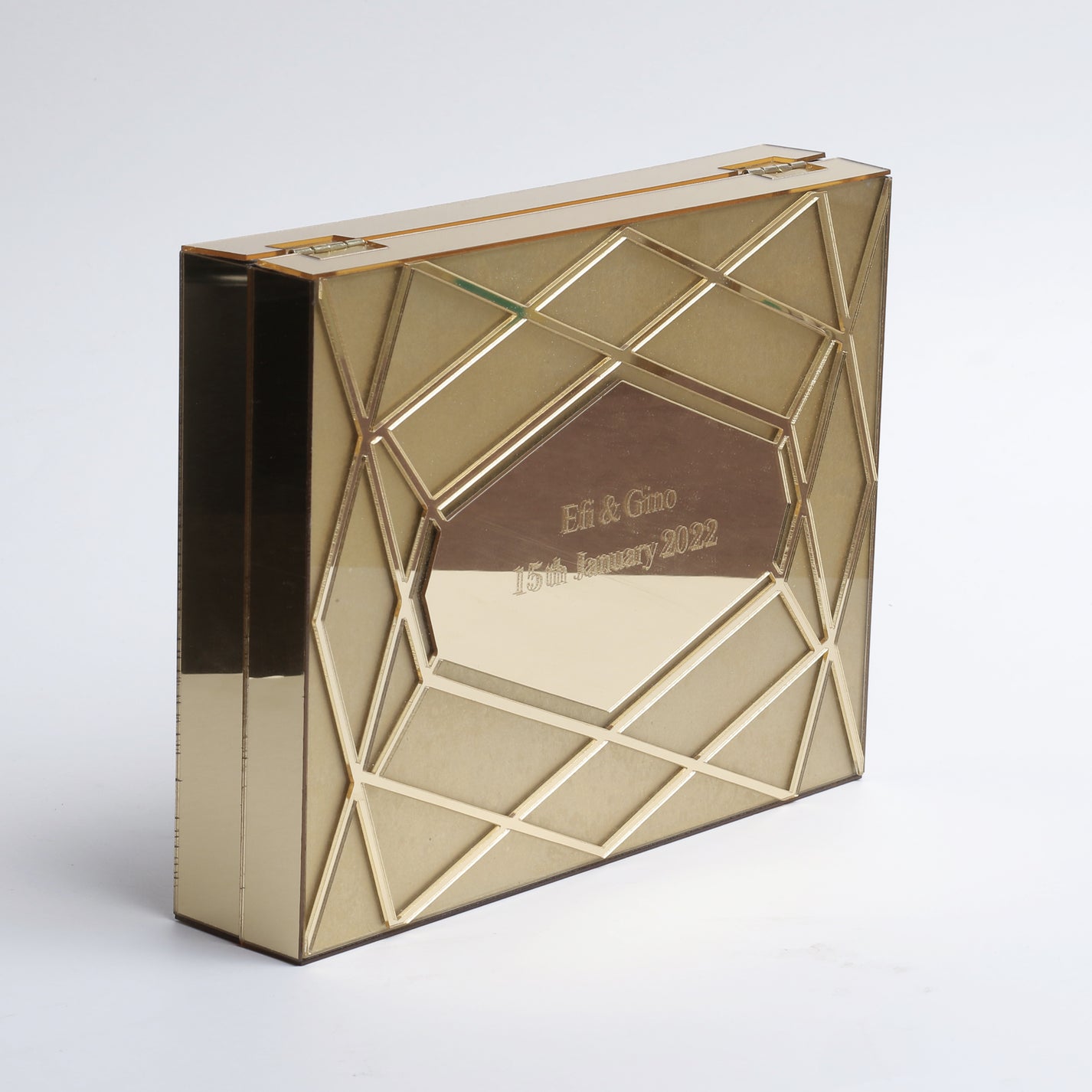 Acrylic Mirror Wedding Invitation Box – Upani