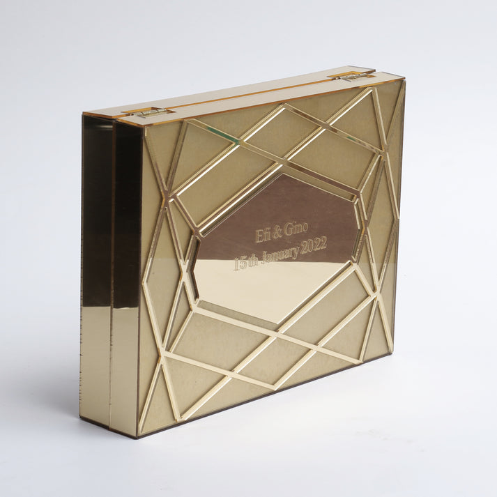 Acrylic Mirror Wedding Invitation Box – Upani