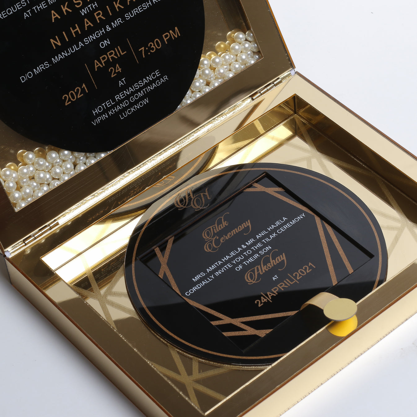 Acrylic Mirror Wedding Invitation Box – Upani