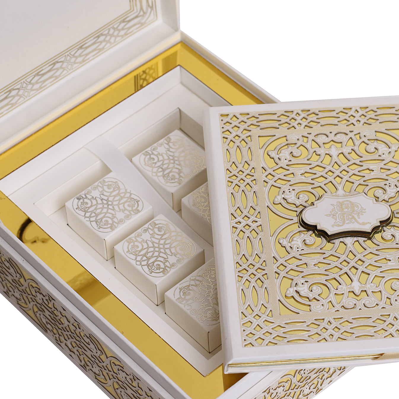 Elegant Ivory Laser-Cut Wedding Invitation Box – Upani