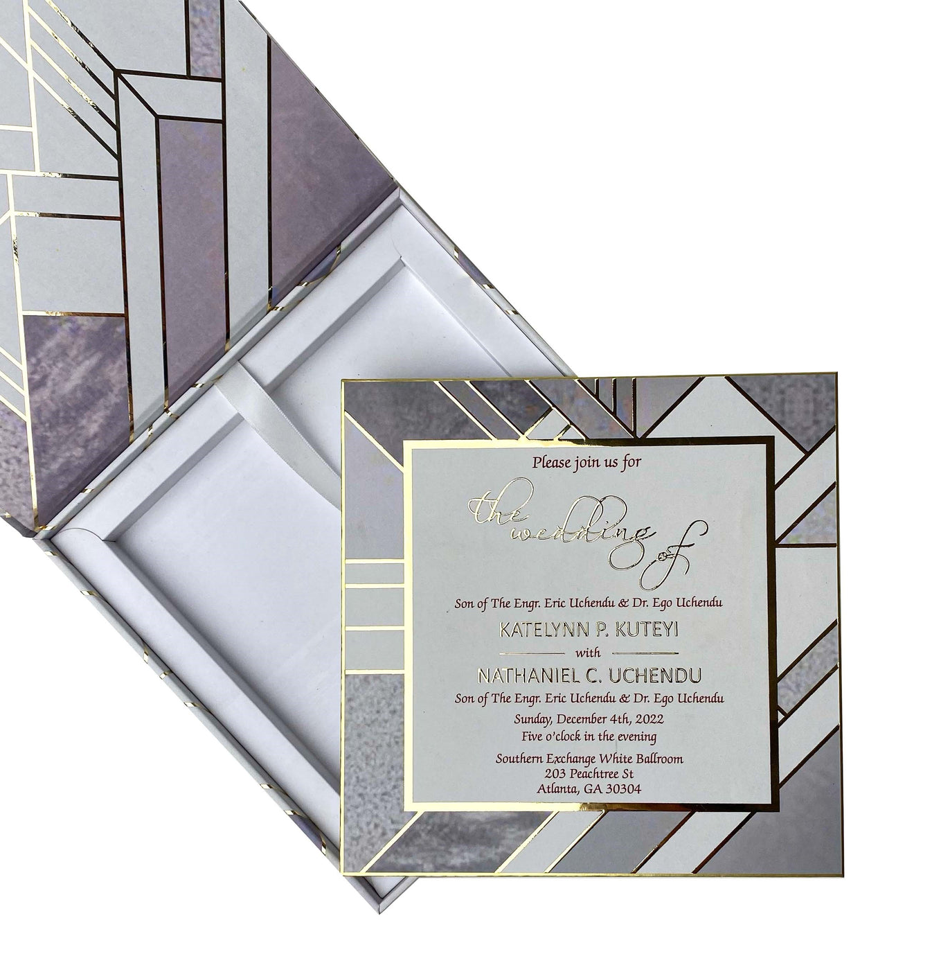 Modern Geometric Wedding Invitation – Upani